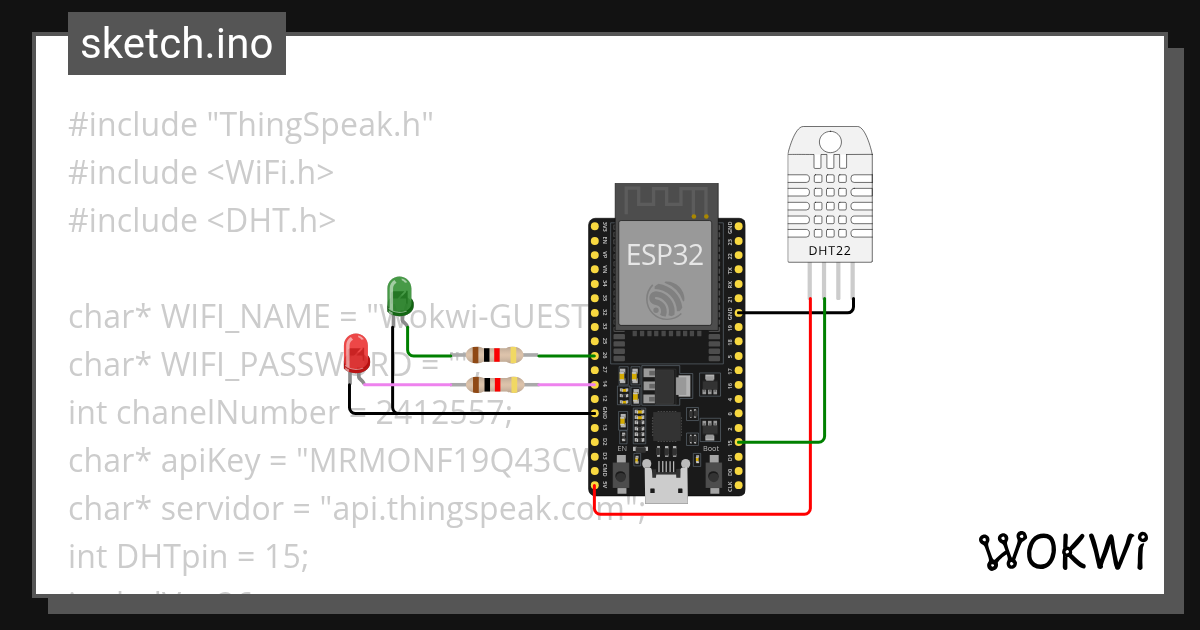 Sensor de Temperatura - Wokwi ESP32, STM32, Arduino Simulator