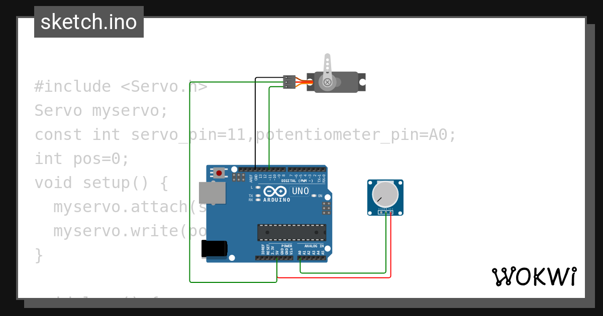 Servo Potensiometer Wokwi Esp32 Stm32 Arduino Simulator 4227