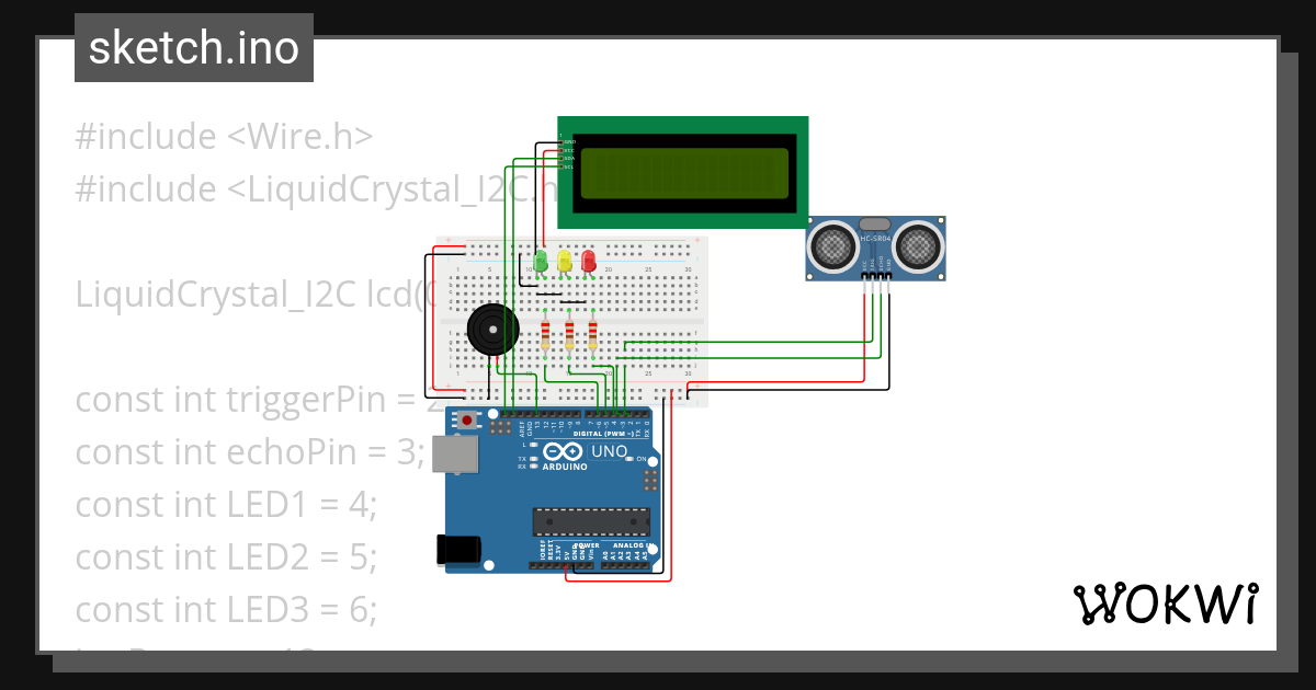 Alarma Parqueo Reversa Wokwi Esp32 Stm32 Arduino Simulator 2567