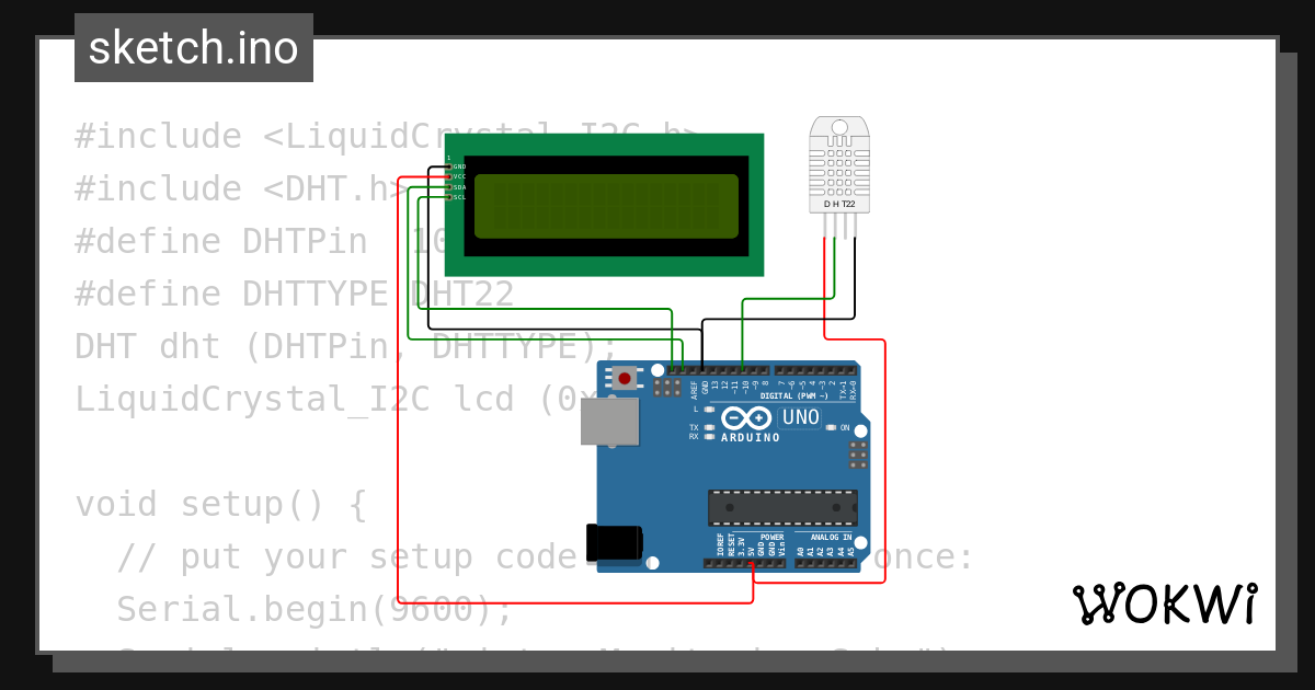 Tugas Arduino Dht Lcd I2c Wokwi Esp32 Stm32 Arduino Simulator