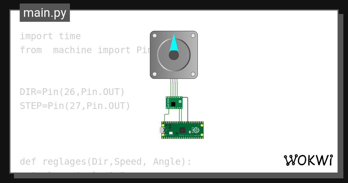 Moteur Step Wokwi Esp32 Stm32 Arduino Simulator