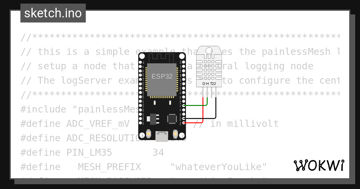 Dht Sensor Wih Esp32 Copy Wokwi Esp32 Stm32 Arduino Simulator