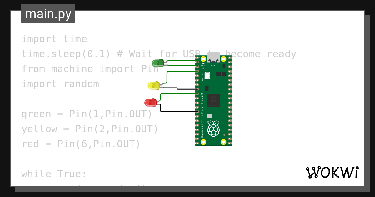 Traffic Signal Wokwi Esp32 Stm32 Arduino Simulator 0340
