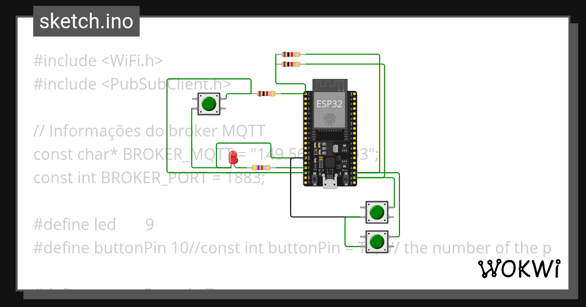 Mqtt Básico lges 2 - Wokwi ESP32, STM32, Arduino Simulator