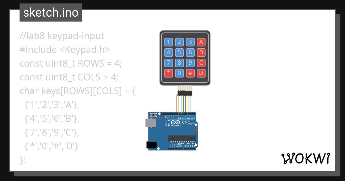 Lab8 keypad-input - Wokwi ESP32, STM32, Arduino Simulator