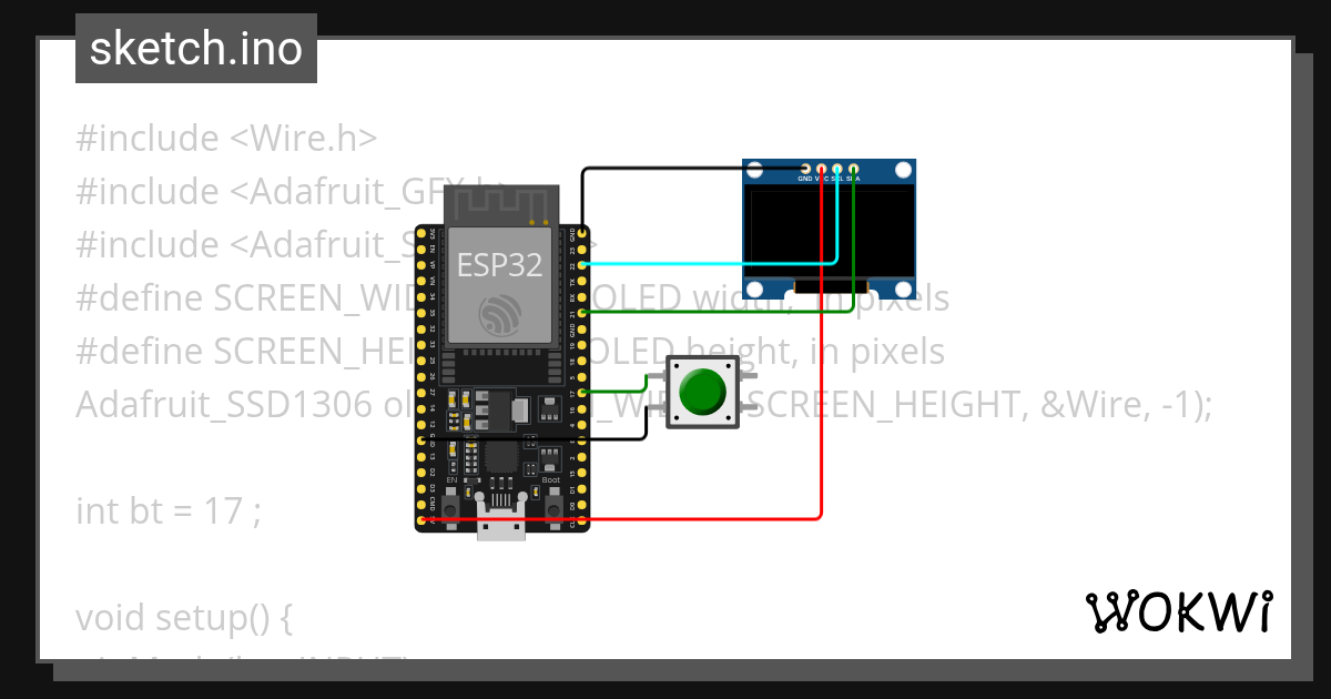 SSD1306 OLED Copy (2) - Wokwi ESP32, STM32, Arduino Simulator