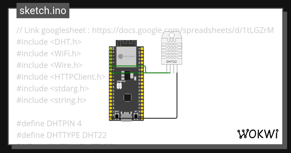 DHT22_IFTTT - Wokwi ESP32, STM32, Arduino Simulator