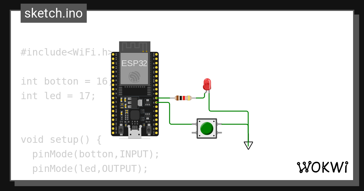 Ledflicker Wokwi Esp32 Stm32 Arduino Simulator