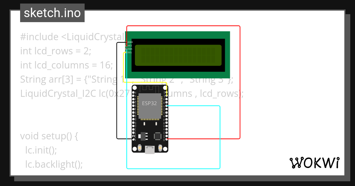 LCD - Wokwi ESP32, STM32, Arduino Simulator