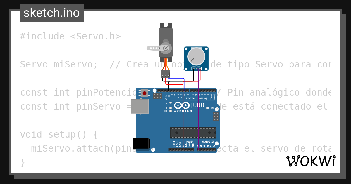 PrÁctica 07d Control Servomotor Rotación Continua Con Potenciómetro