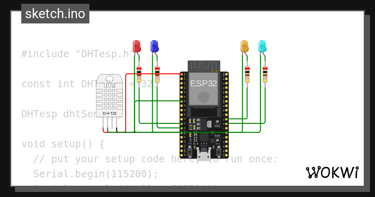 Temp E Umid Wokwi Esp32 Stm32 Arduino Simulator 7935