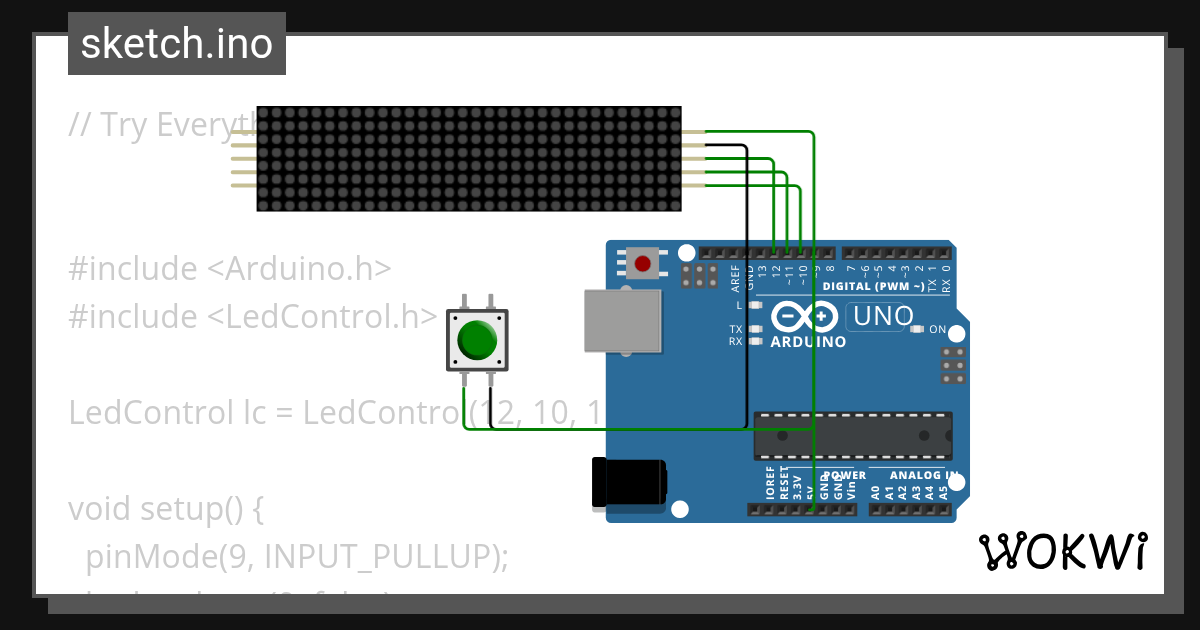 Dotmatrix_name - Wokwi ESP32, STM32, Arduino Simulator