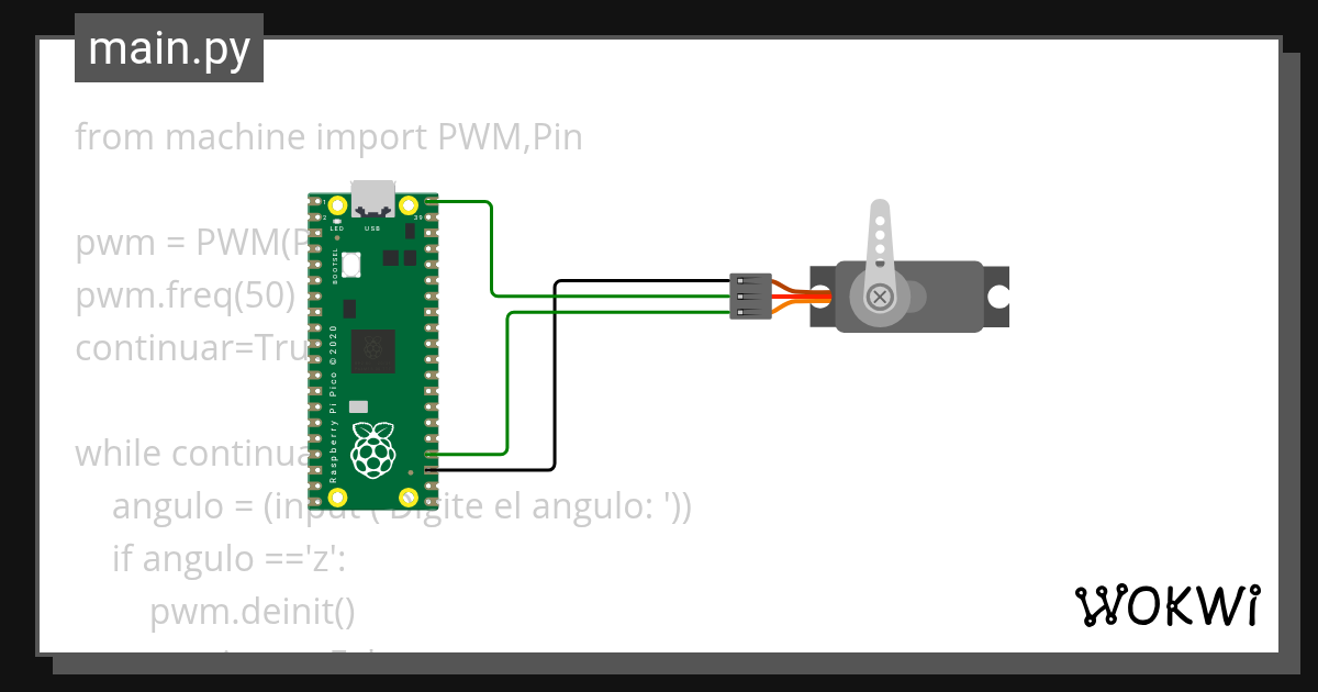 Servo Motor - Digite un angulo - Wokwi ESP32, STM32, Arduino Simulator