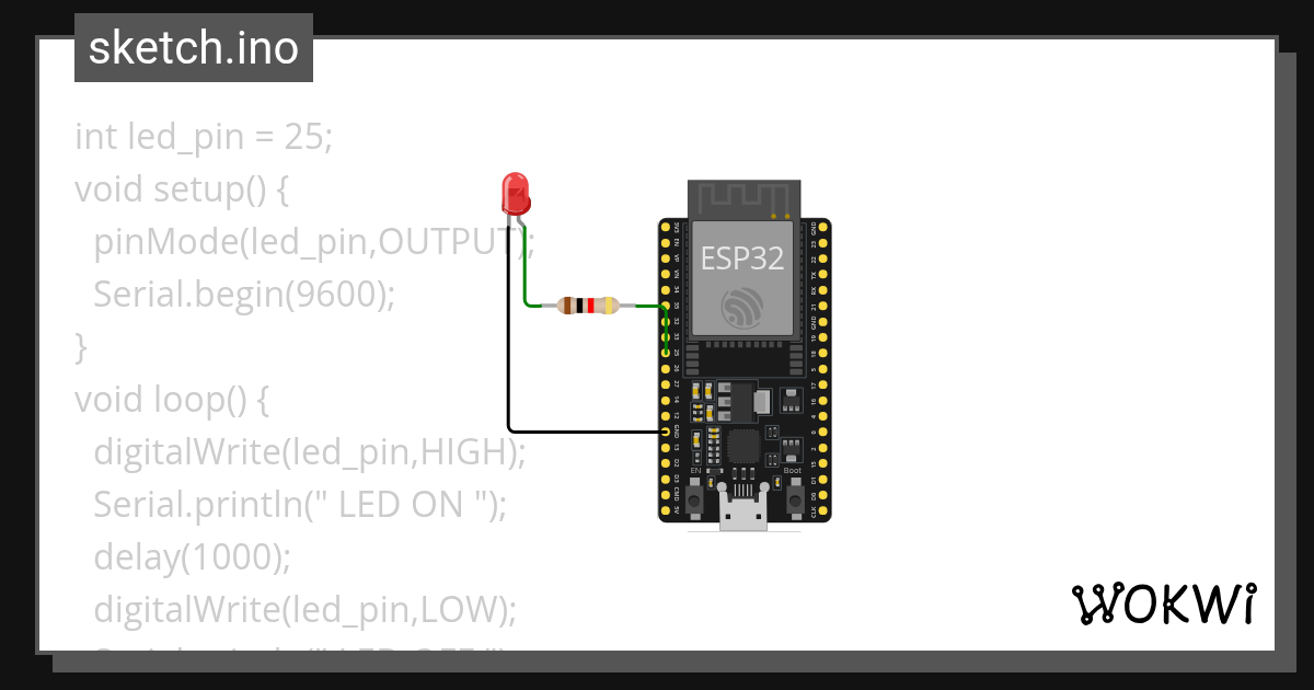 lab1 - Wokwi ESP32, STM32, Arduino Simulator