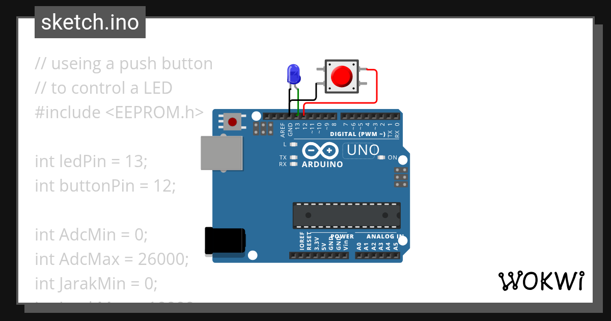 LED button Copy with random - Wokwi ESP32, STM32, Arduino Simulator