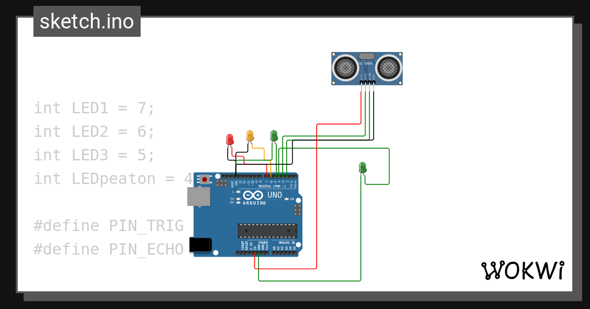 Led SemÁforo Wokwi Esp32 Stm32 Arduino Simulator 6475