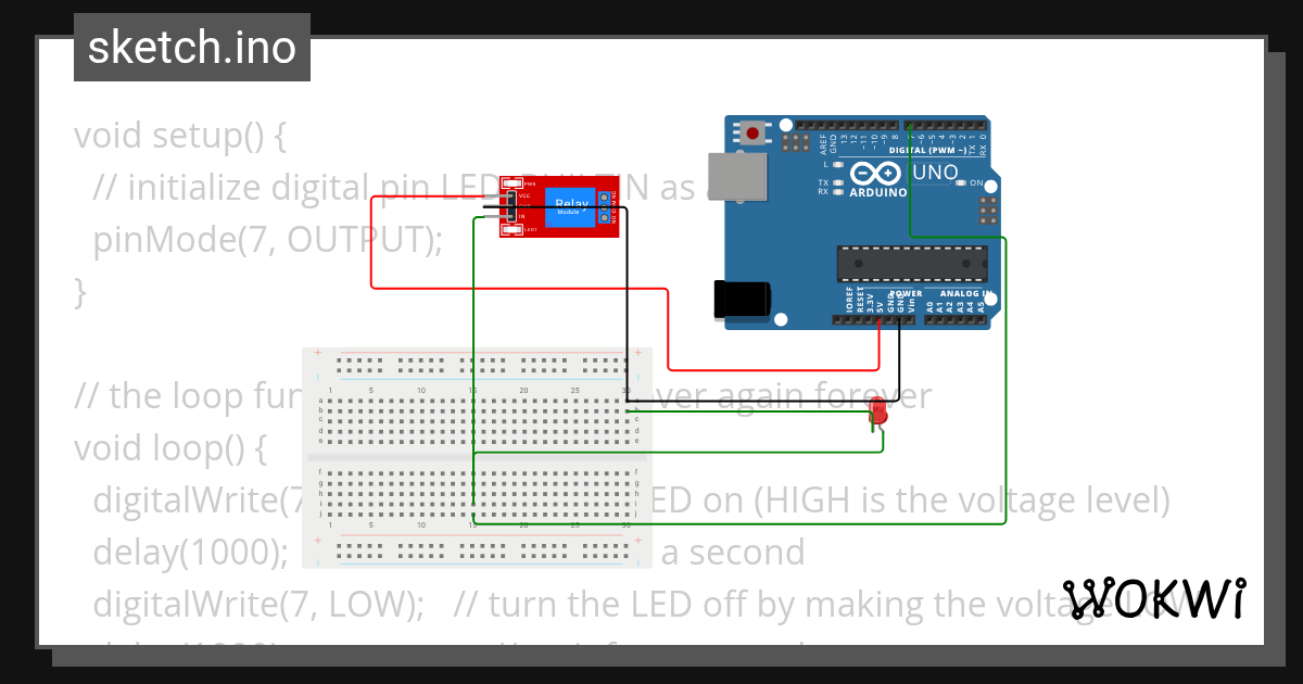 blink - Wokwi ESP32, STM32, Arduino Simulator