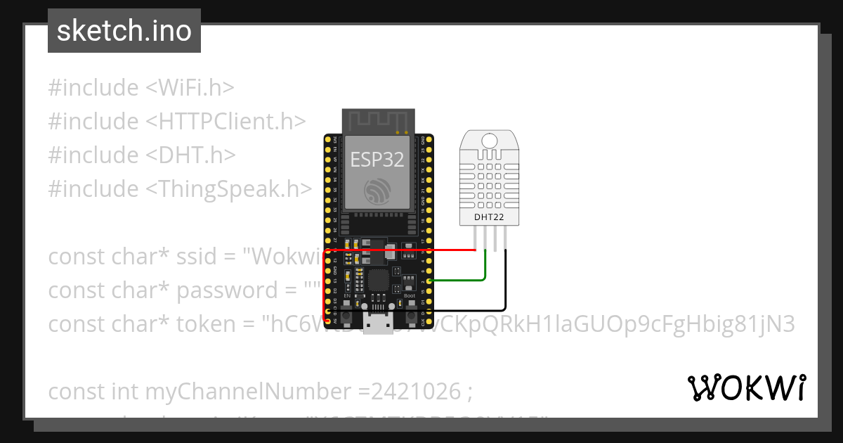dht line notify - Wokwi ESP32, STM32, Arduino Simulator