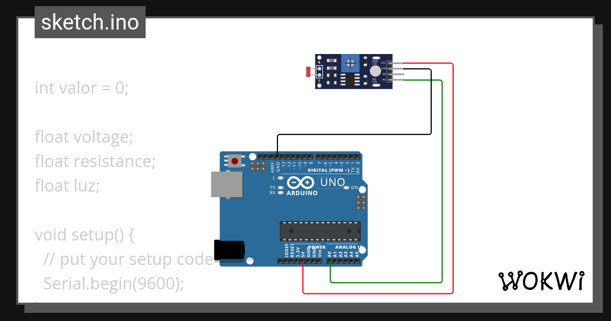 FotoResistencia_LuzLDR - Wokwi ESP32, STM32, Arduino Simulator