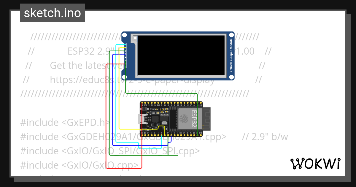 e paper display Copy - Wokwi ESP32, STM32, Arduino Simulator