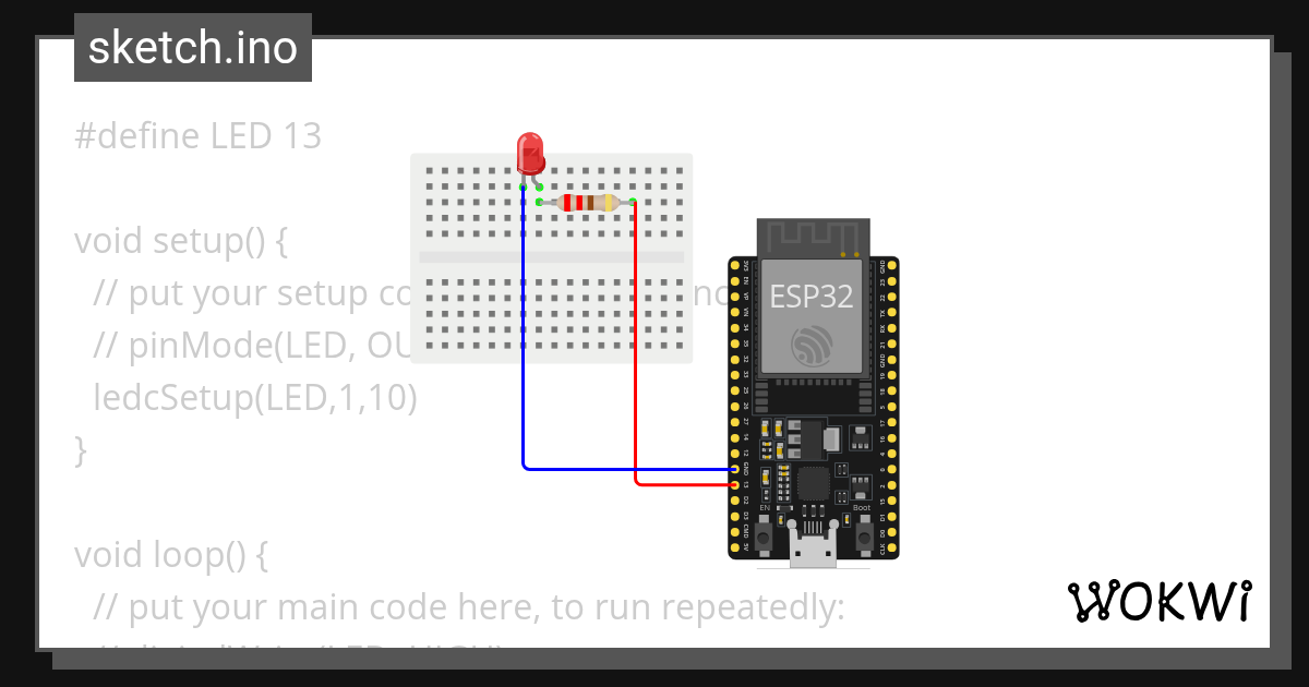 Led Blink 1 Copy Wokwi Esp32 Stm32 Arduino Simulator