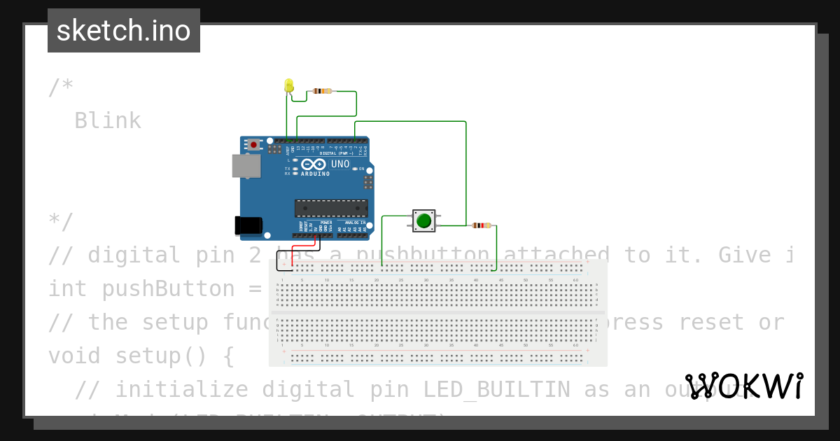 Push Button Uno Test1 Copy Wokwi Esp32 Stm32 Arduino Simulator 