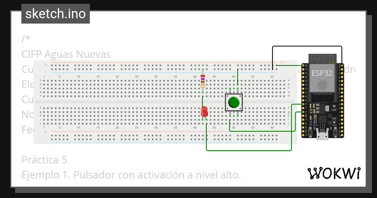 2pulsadorlednivbajo Wokwi Esp32 Stm32 Arduino Simulator 8693