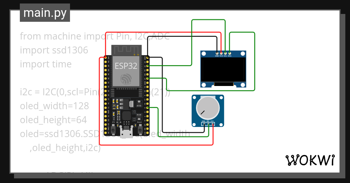 OLED - Wokwi ESP32, STM32, Arduino Simulator