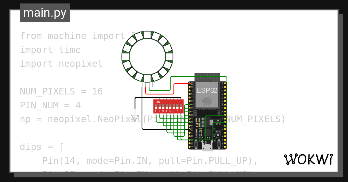 Dips And Spin Wokwi Esp32 Stm32 Arduino Simulator