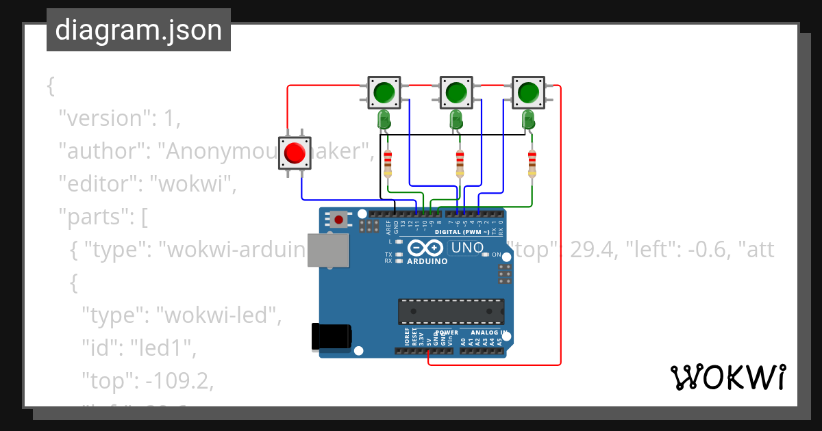 Buttons1 - Wokwi ESP32, STM32, Arduino Simulator