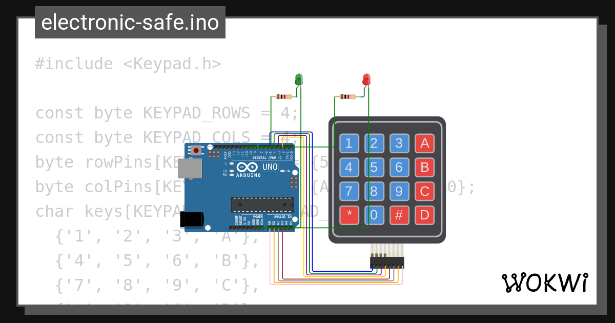 Electronic Safe With O Wokwi Esp32 Stm32 Arduino Simulator 8636