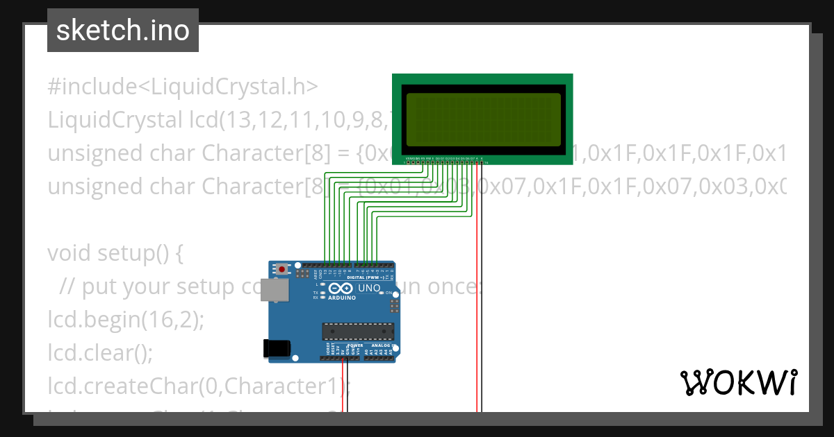 Lcd16x2 Wokwi Esp32 Stm32 Arduino Simulator 