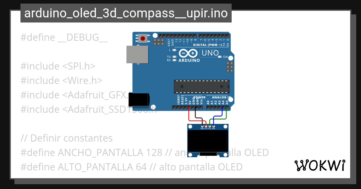 arduino_oled_3d_compass__upir Copy - Wokwi ESP32, STM32, Arduino Simulator