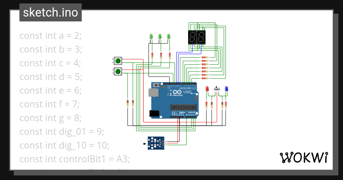 selektor & komparator temperature - Wokwi ESP32, STM32, Arduino Simulator