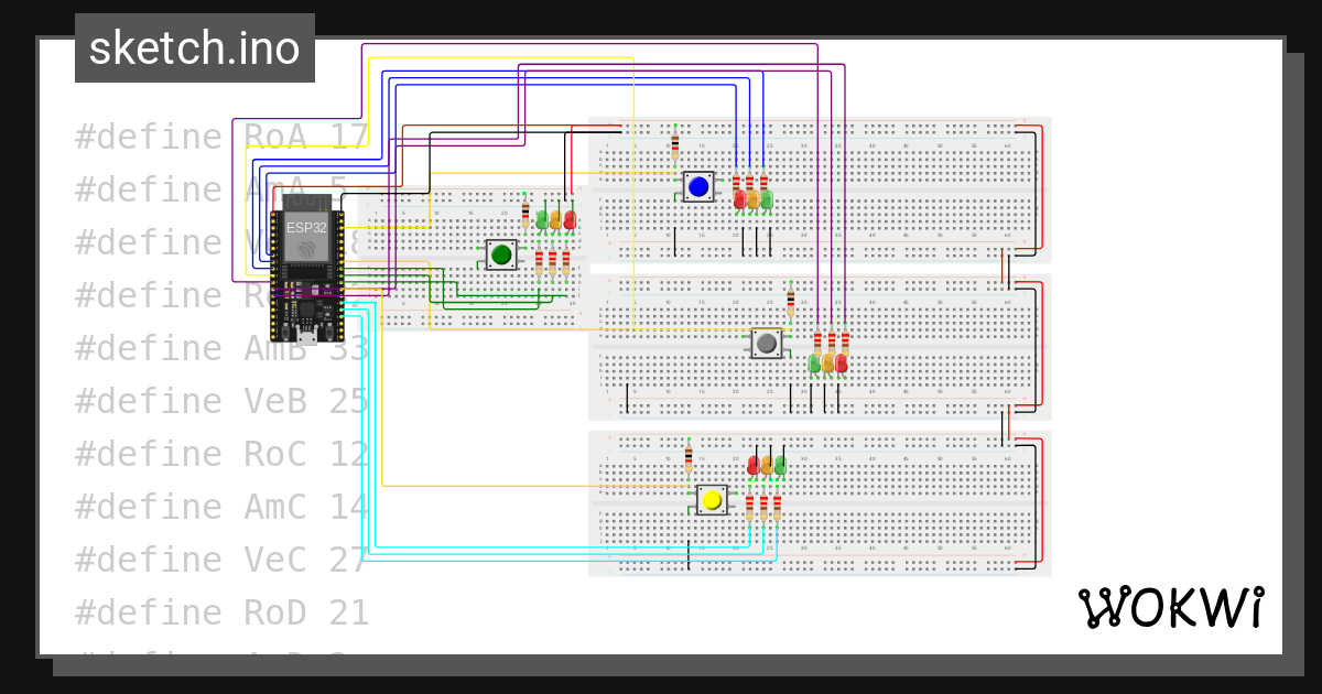 Semaforo Wokwi Esp32 Stm32 Arduino Simulator 5226