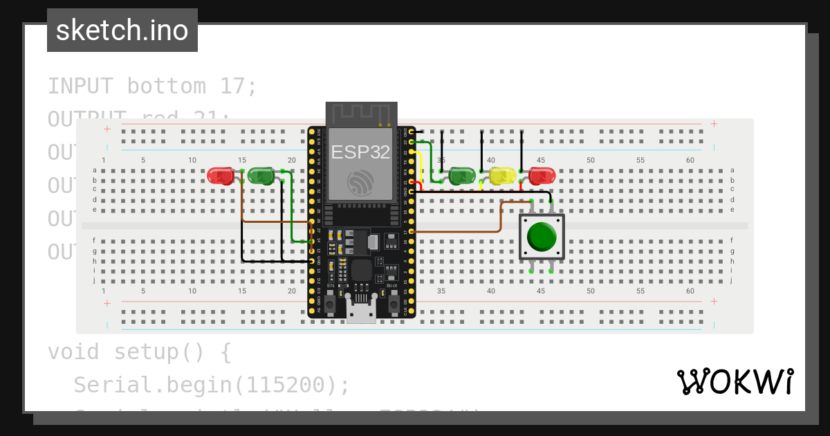 Semaforo Wokwi Esp32 Stm32 Arduino Simulator 6232