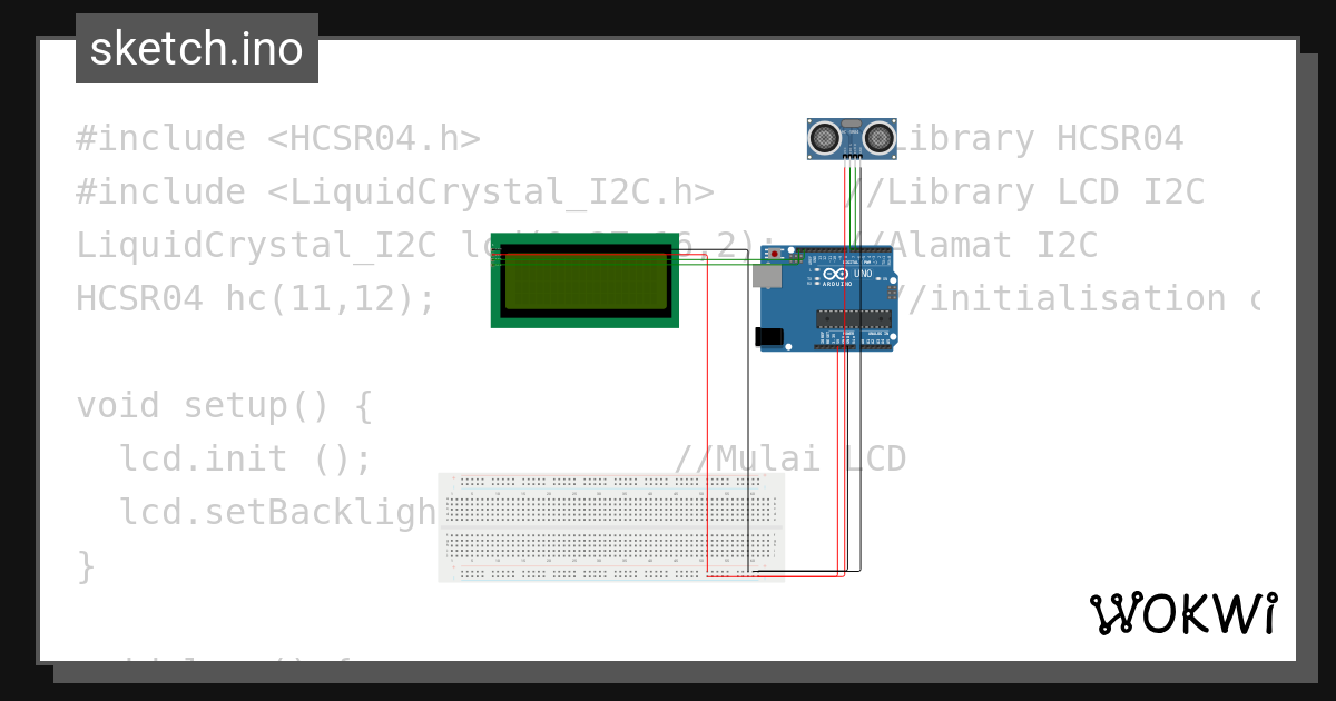 Penggaris Digital Wokwi Esp32 Stm32 Arduino Simulator