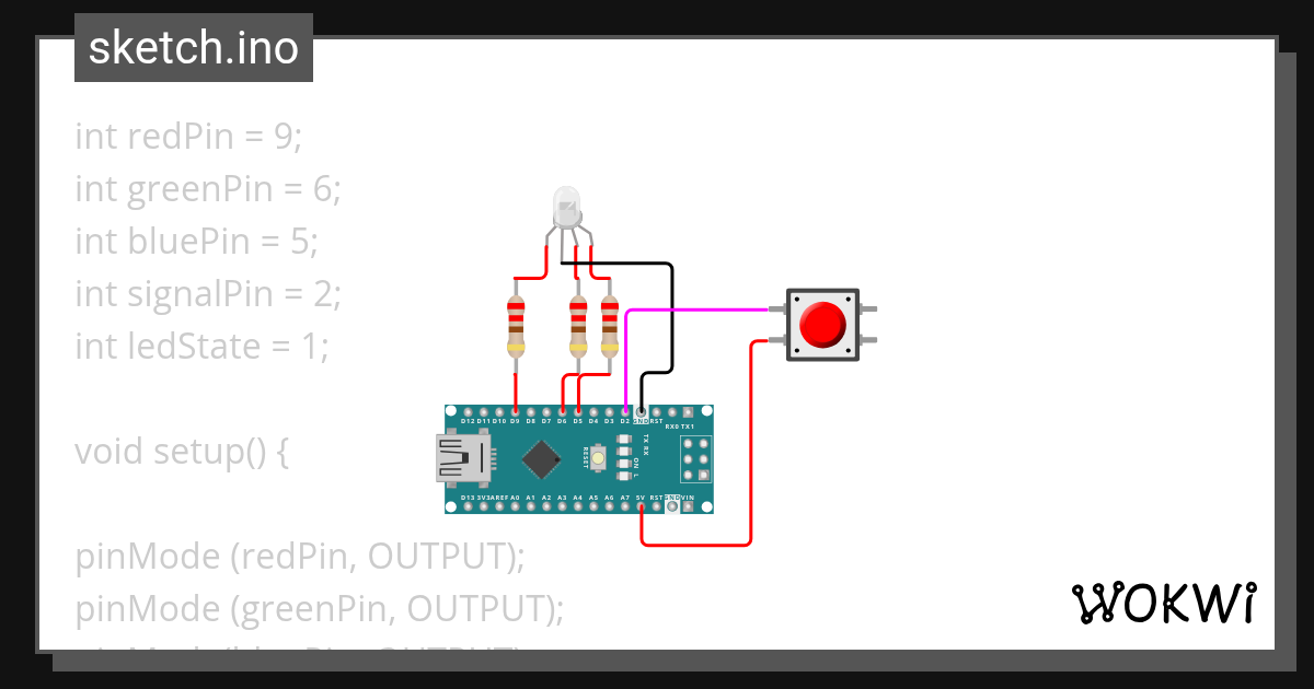 nano LED controller_2 - Wokwi ESP32, STM32, Arduino Simulator
