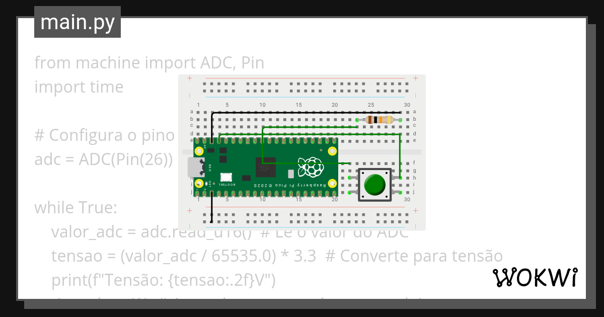 Raspberry Pi Pico Ladder Resistor - 060220241039 - Wokwi ESP32, STM32 ...
