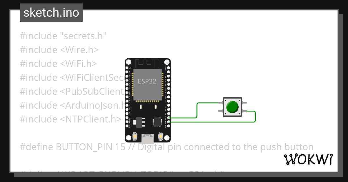 AWS IoT 21113004 - Wokwi ESP32, STM32, Arduino Simulator