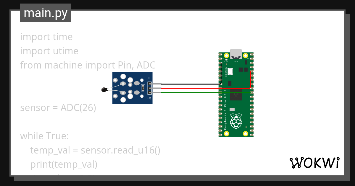 Analog Temperature Sensor Wokwi Esp32 Stm32 Arduino Simulator 8407