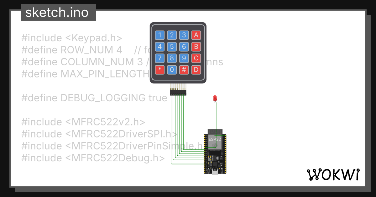 ACSKeypad Wokwi ESP32 STM32 Arduino Simulator
