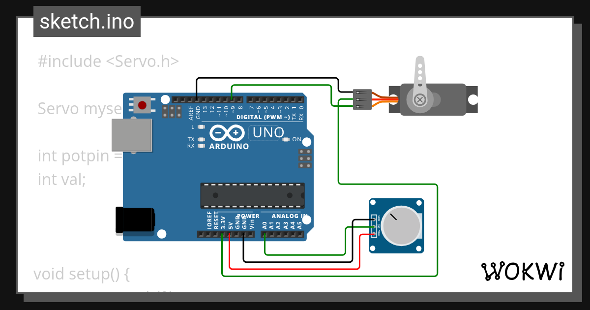 Driving Servo Motor Using Potentiometer - Wokwi ESP32, STM32, Arduino ... Driving Servo Motor Using Potentiometer - Wokwi ESP32, STM32, Arduino ...