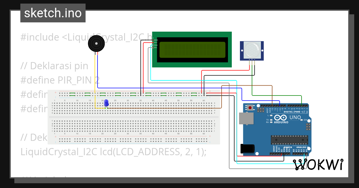 Arduino PIR - Wokwi ESP32, STM32, Arduino Simulator