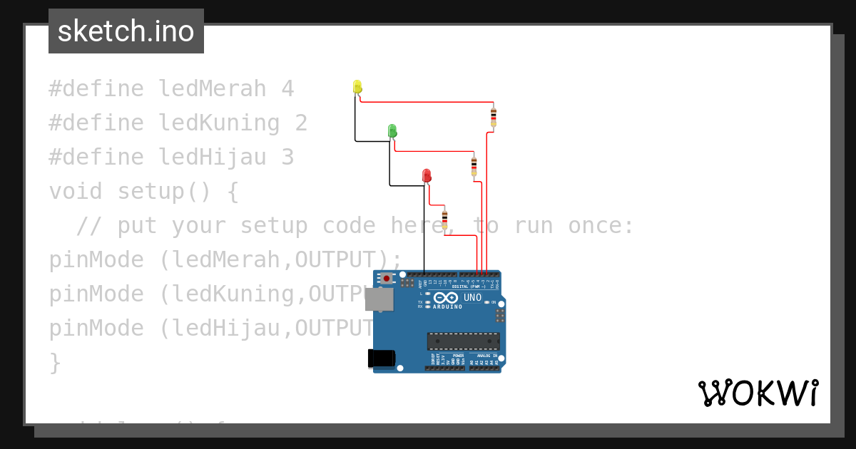 Led Menyala Bergantian Wokwi Esp32 Stm32 Arduino Simulator 7166