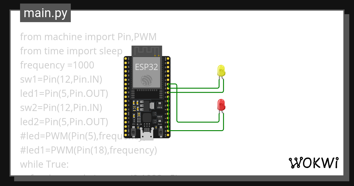 Led Blinking Pwm Wokwi Esp32 Stm32 Arduino Simulator 5318