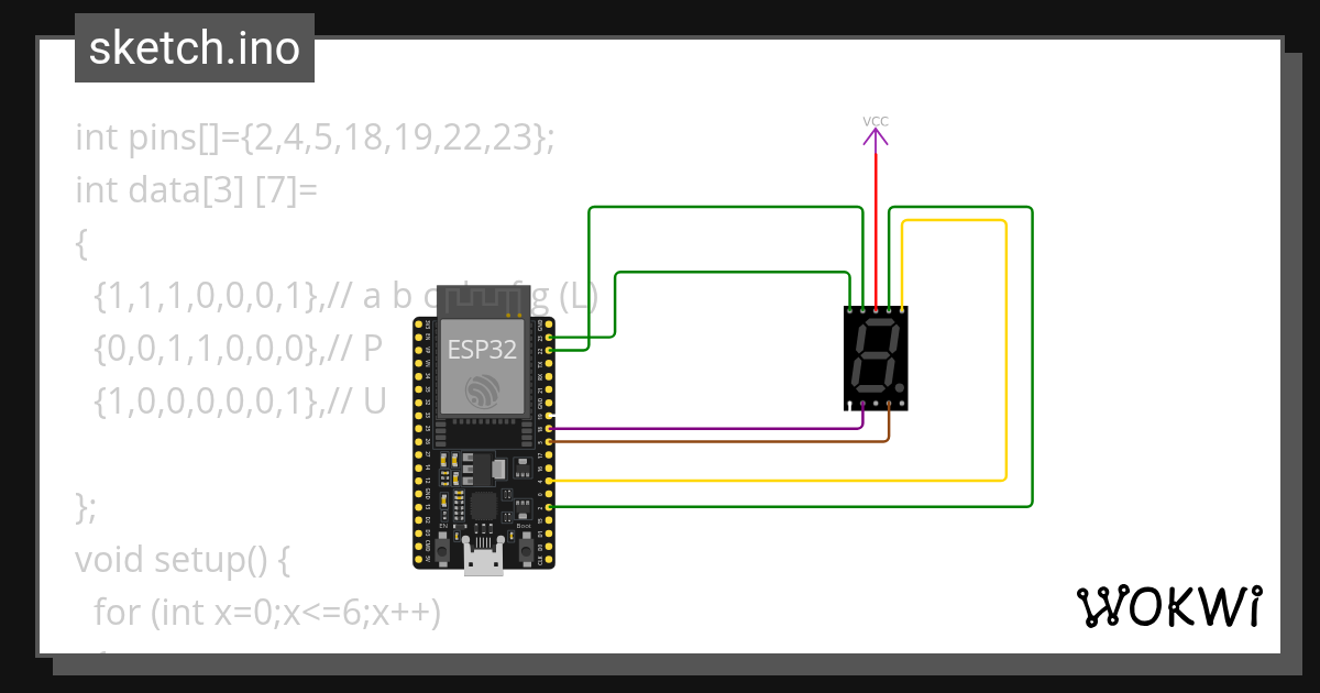 seven segment LPU (07.02.2024) - Wokwi ESP32, STM32, Arduino Simulator