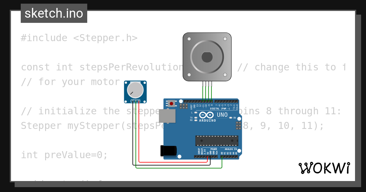 Stepper Demo Wokwi Esp32 Stm32 Arduino Simulator 6012