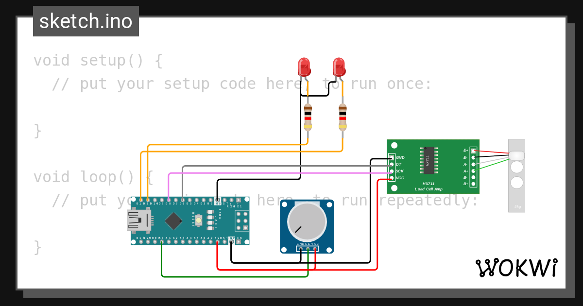 Loadcell Wokwi Esp32 Stm32 Arduino Simulator 