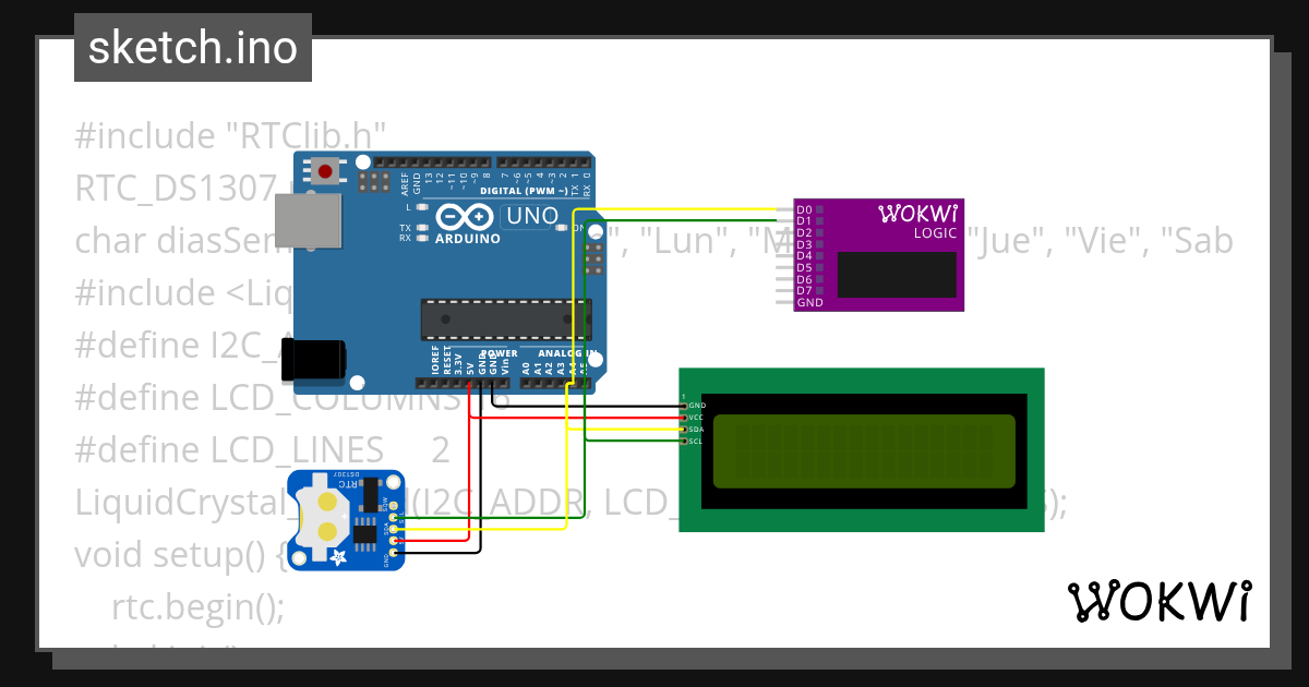 Reloj Wokwi Esp32 Stm32 Arduino Simulator 